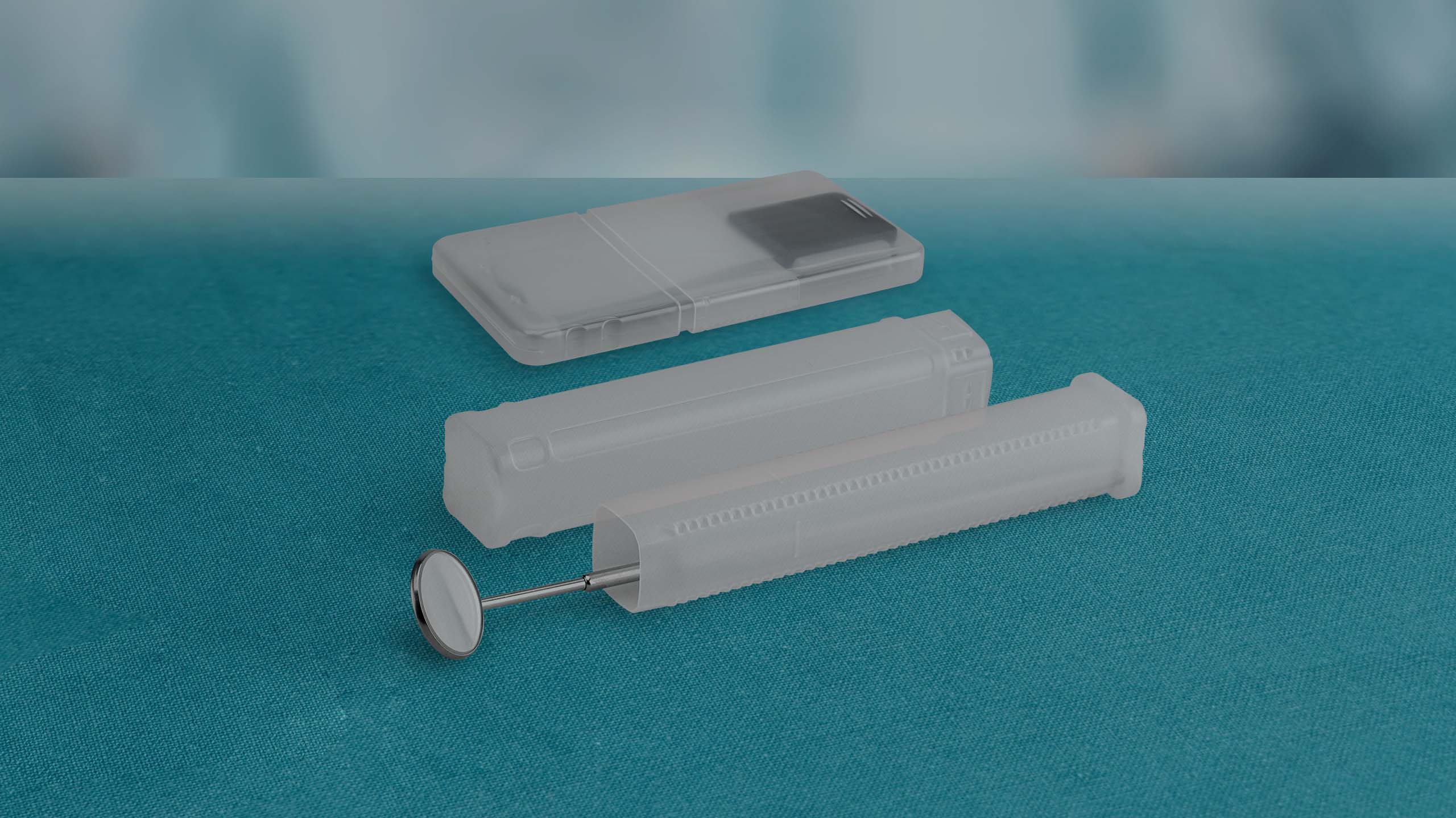 Packaging for dental mirrors - rose plastic