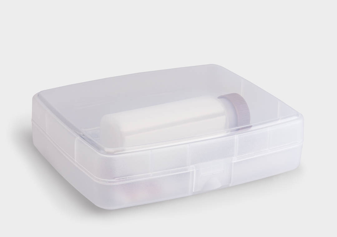 Packaging for test kits - rose plastic